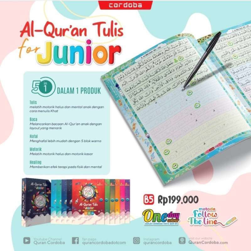 Promo Al Quran Tulis For Junior 30 Juz Uk B5, Metode Belajar Menulis ...