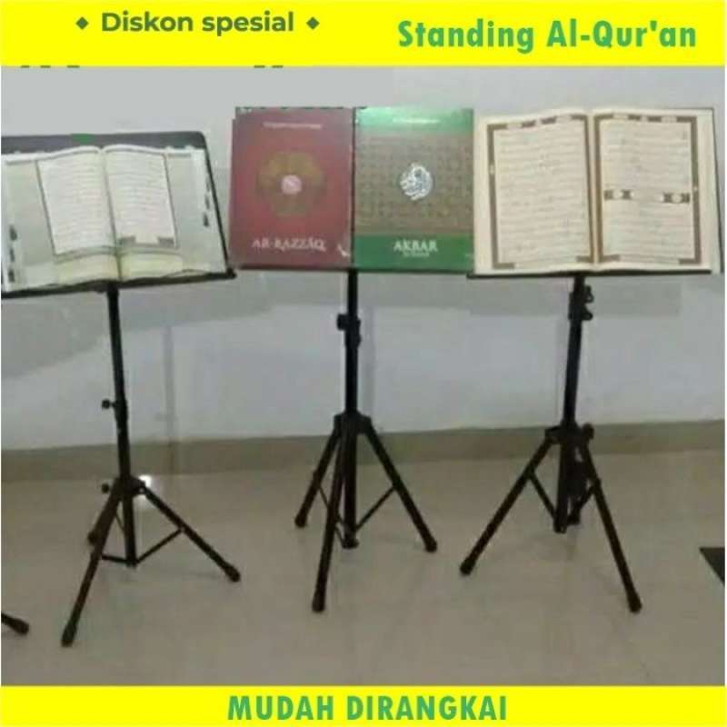 Promo Standing Al Quran Penyangga Dudukan Tripod Meja Alquran Berdiri ...