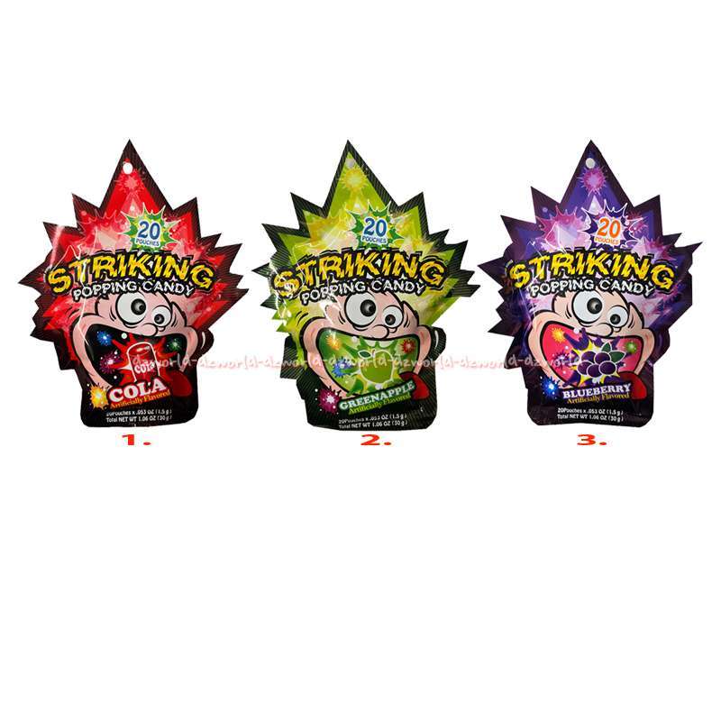 Jual Striking Popping Candy 20pouches Rasa Strawberry Artificially ...