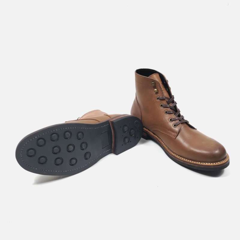 Jual M&t - Sepatu Boots Pria Deimos Pull Up Brown Leather - 39 Cokelat ...