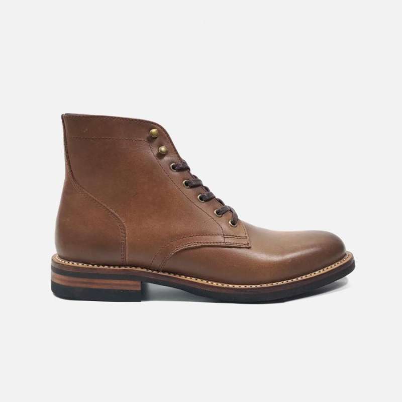 Jual M&t - Sepatu Boots Pria Deimos Pull Up Brown Leather - 39 Cokelat ...