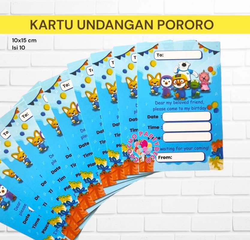 Jual Kartu Undangan Ulang Tahun PORORO Isi 30 / Kartu Undangan Ultah ... Jual Kartu Undangan Ulang Tahun PORORO Isi 30 / Kartu Undangan Ultah ...