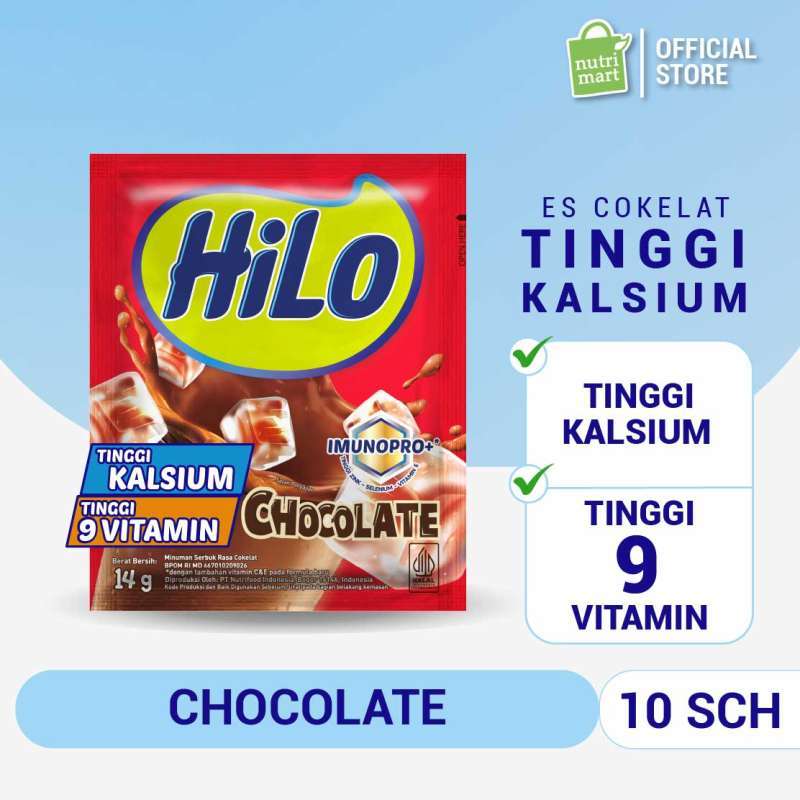 Promo Hilo Chocolate 10 Sch - Minuman Dengan Cokelat Tinggi Kalsium Dan Tinggi 10 Vitamin ...