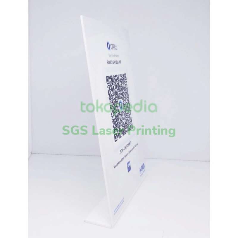 Jual Code QR Stand Acrylic Display A4 UV Print SignBoard di Seller savagemall - Wijaya Kusuma ...