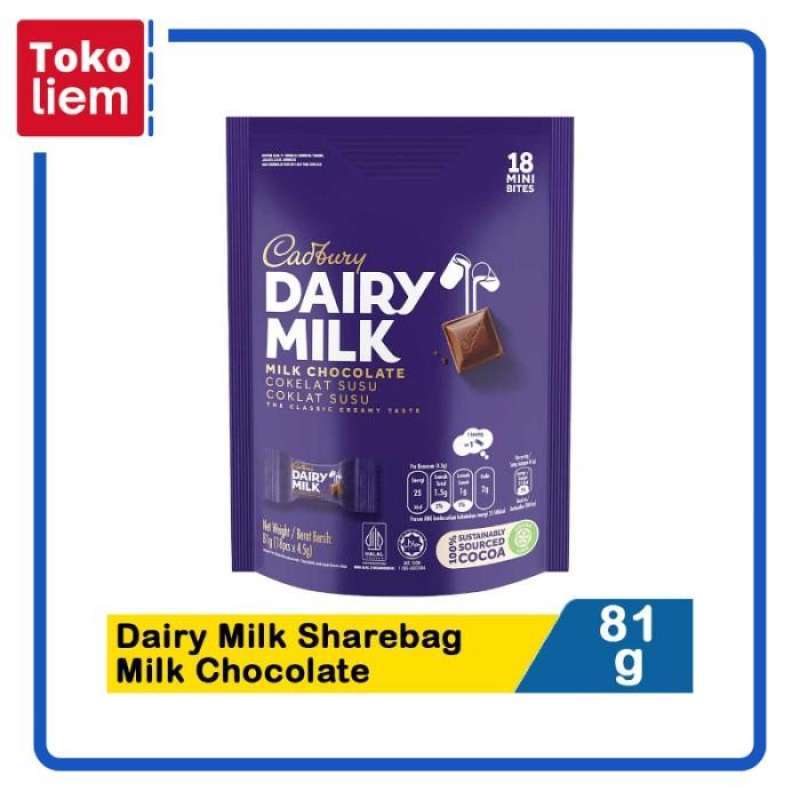 Jual Cadbury Dairy Milk Sharebag Milk Chocolate 81G di Seller Toko Liem - Tembalang, Kota ...