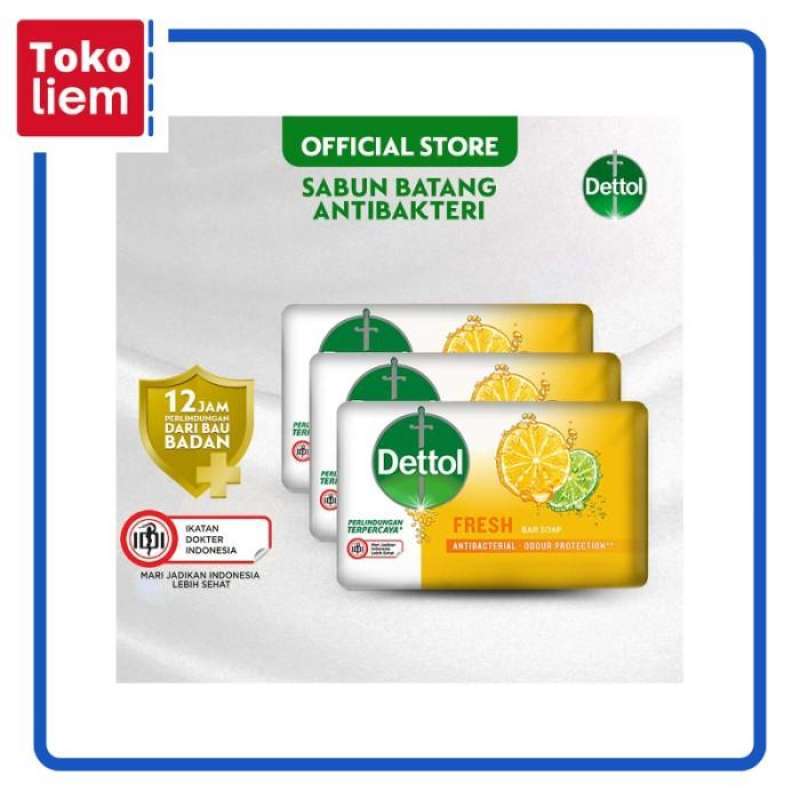 Jual Dettol Sabun Mandi Anti Bakteri Fresh 3X100g di Seller Toko Liem ...