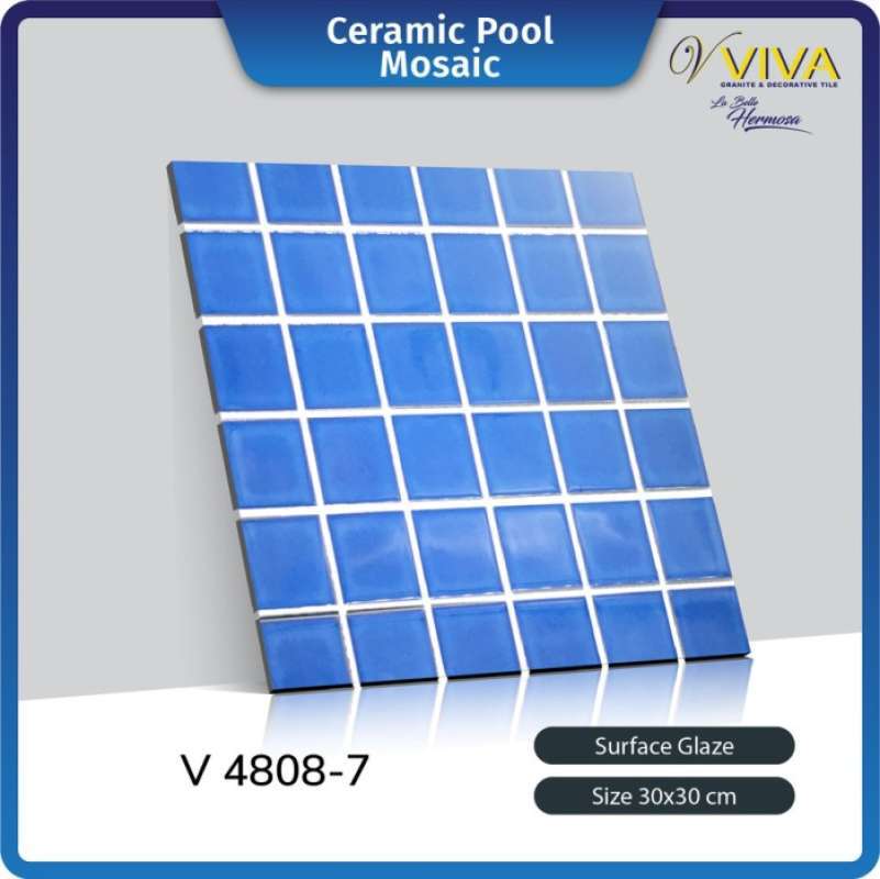 Promo Swimming Pool Keramik Kolam Renang Viva 4808-7 Biru Tua Diskon 23% Di Seller Bea Store ...