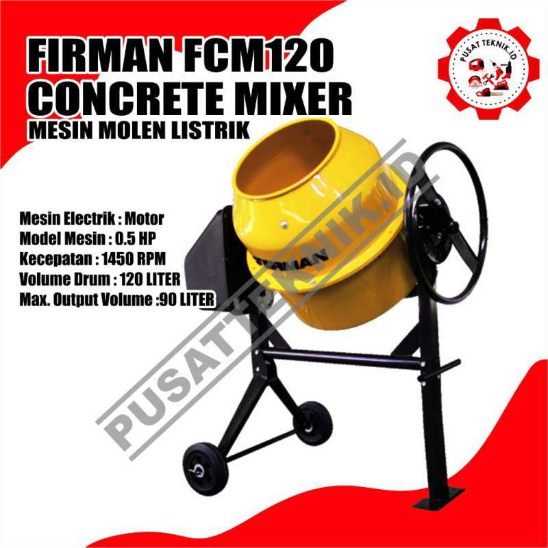 Jual Mesin Molen Firman Fcm 120 Mixer Pengaduk Semen Firman Di Seller ...