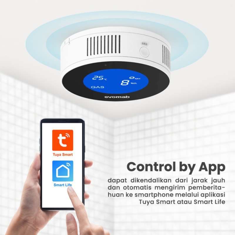 Promo Evomab Smart Home Gas Detector Portable Pendeteksi Sensor Gas ...