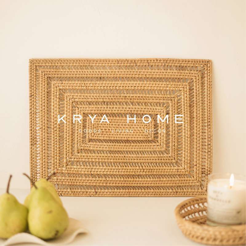 Jual Krya Home Placemat Rattan / Aesthetic Placemat / Tatakan Rotan ...