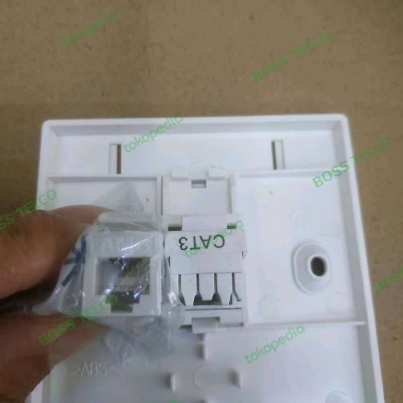 Promo faceplate amp commscope 1hole + modular telepon rj11 Diskon 9% di ...