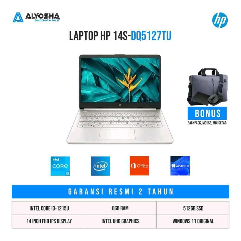 Jual Hp 14s-dq5127tu Silver | Intel Core I3-1215u | Ram 8gb | Ssd 512gb ...