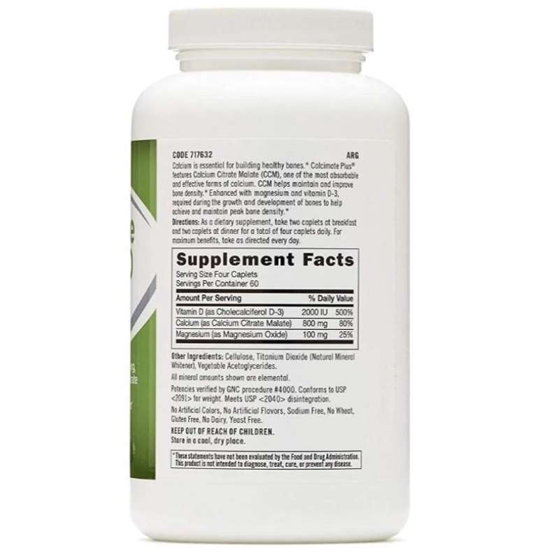 Jual GNC Calcimate Plus 800 with Magnesium Vitamin D-3 240 caps di ...
