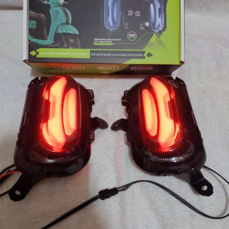 Promo lampu sein led depan luminos fazzio 125 lampu sein depan led ...