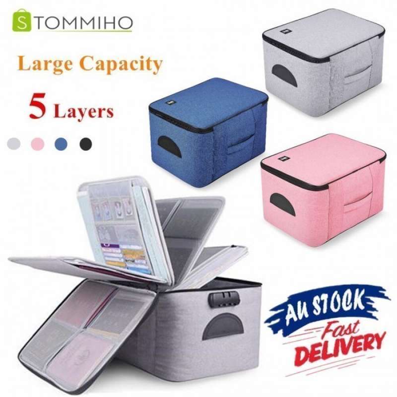 Promo Document Storage Box 5 Layers Combination Key Kotak Peyimpanan ...
