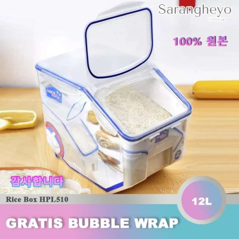 Promo Rice Box Wadah Kotak Tempat Penyimpanan Beras 12L 10kg Locknlock ...