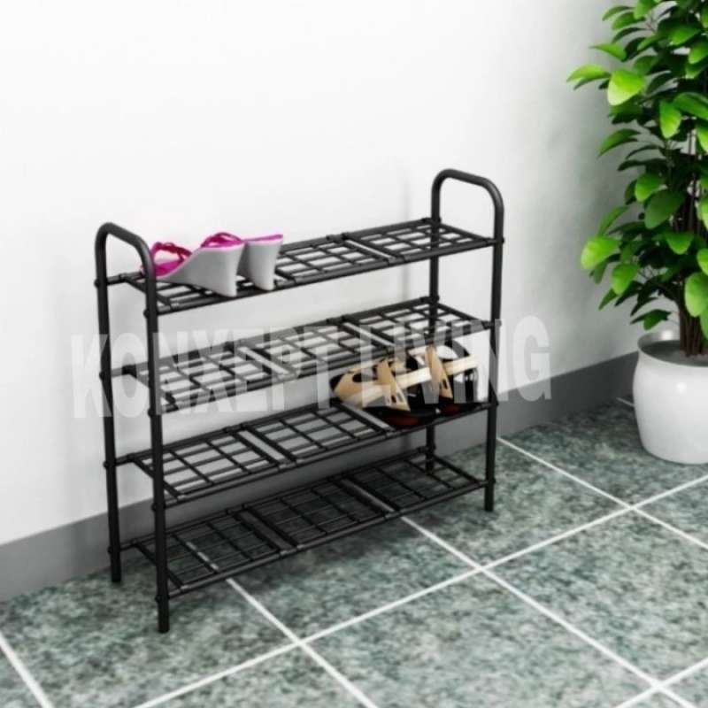 Promo Rak Sepatu Sendal Rover Tiang Besi Asli Diskon 21% di Seller ...