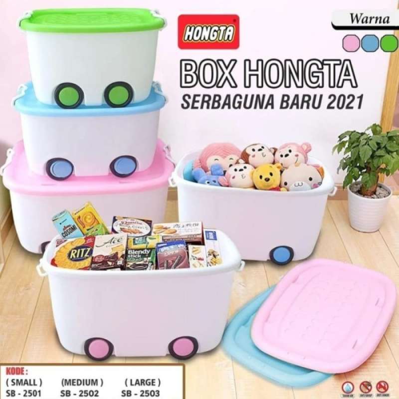 Promo Box Container Tempat Penyimpanan Pakai Roda Medium Sb Hongta 2502 ...