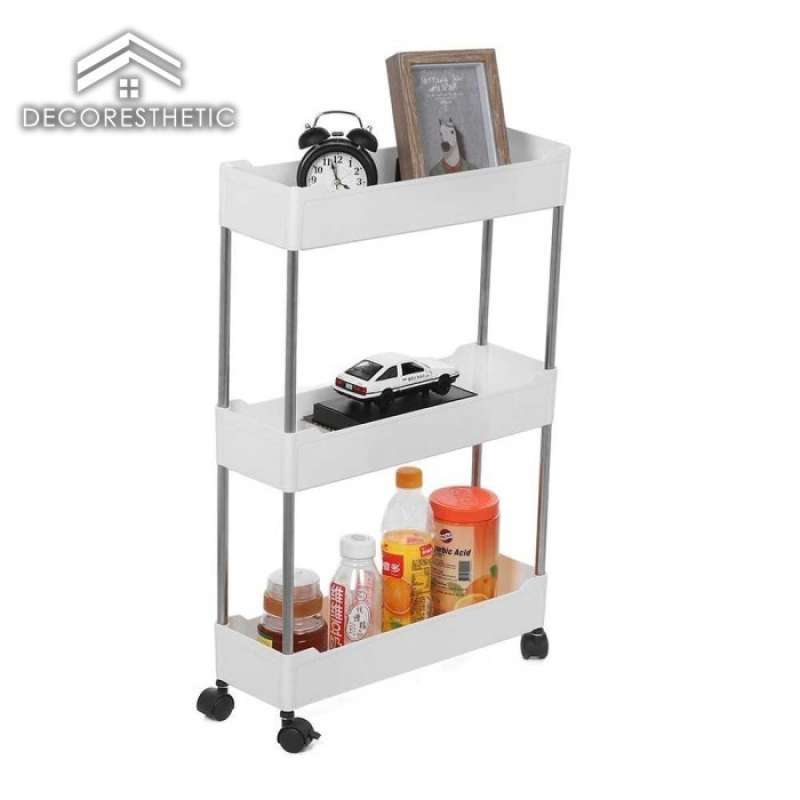 Promo Rak Storage Organizer Tempat Barang Roda Portable Minimalis 3 ...