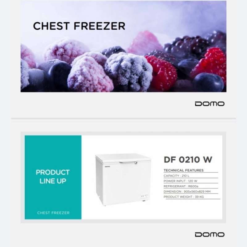 Promo Domo By Modena Chest Freezer Type Df 0210 W - Freezer Box Terbaik Diskon 5% di Seller ...