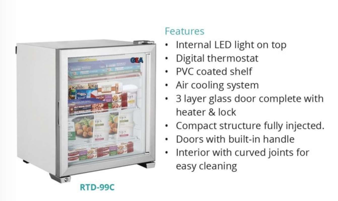 Promo New Mini Gea Upright Glass Door Freezer Rtd-99C /Rtd99C /Rtd 99C ...