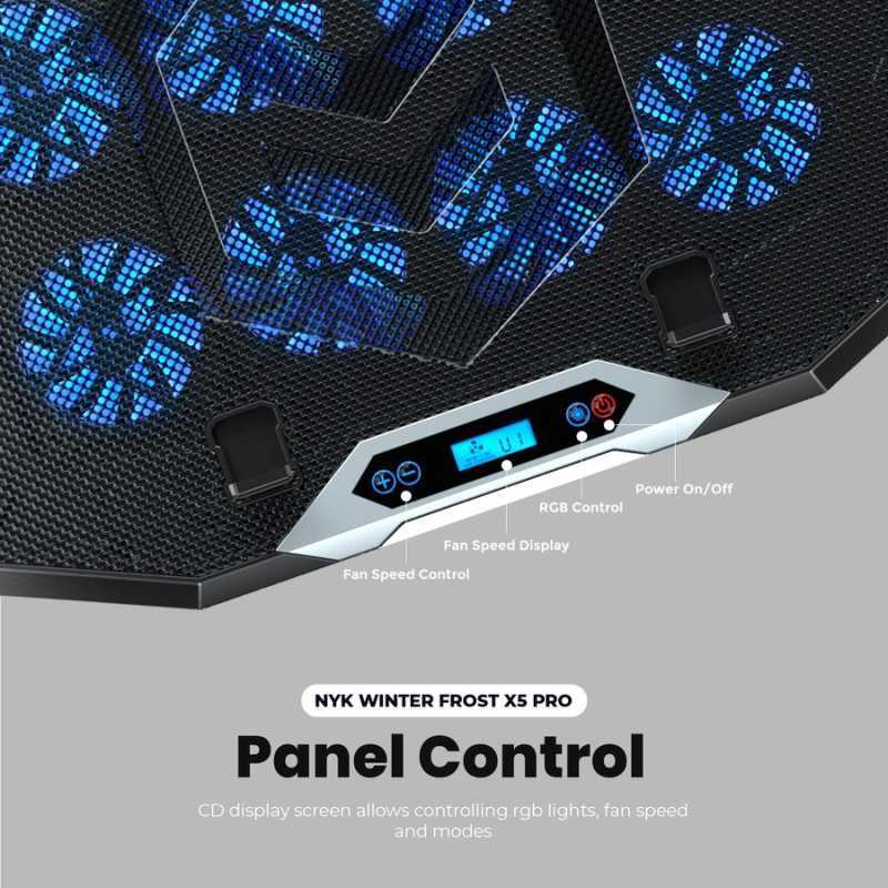 Jual NYK Nemesis WINTER FROST X5 PRO Coolingpad 8 Fan RGB di Seller ...