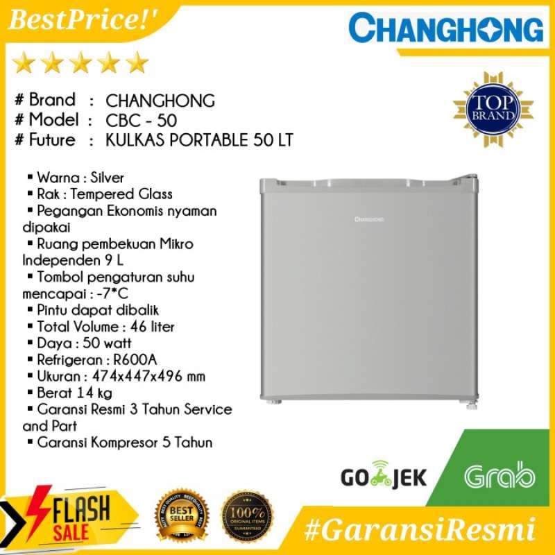 Promo Kulkas Mini Changhong Cbc-50 Cbc 50 / Kulkas Portable 5 Tahun ...