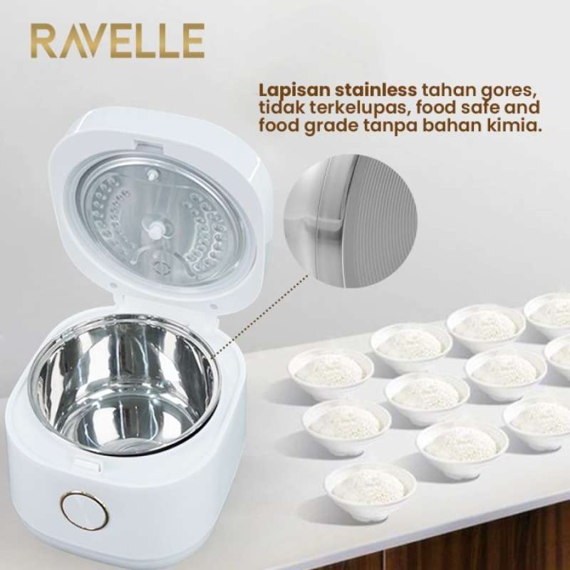 Promo Ravelle Rice Cooker Digital Low Carbo 3 Liter Ultima White Baru ...