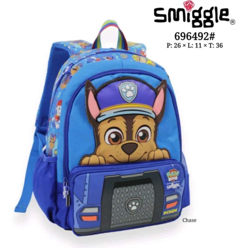 Promo Smiggle Paw Patrol Chase Blue-Skye Pink Backpack, Botol, Bento ...