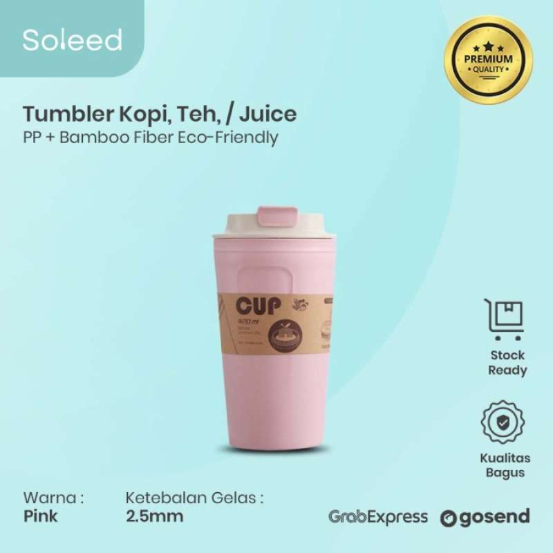 Promo Tumbler Kopi Teh Juice 420ml Fiber Bambu Pp Botol Minum Eco ...