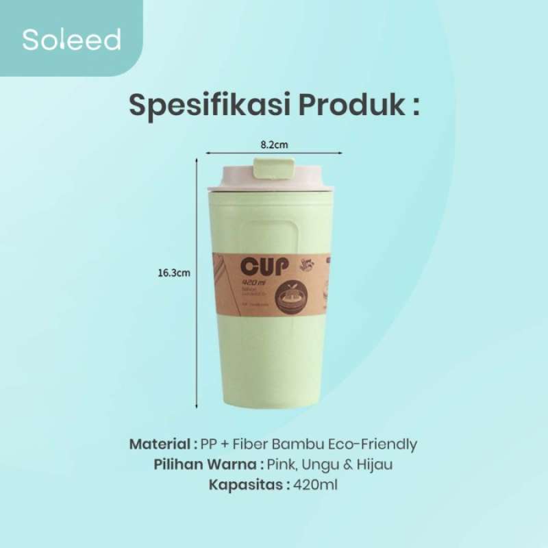 Promo Tumbler Kopi Teh Juice 420ml Fiber Bambu Pp Botol Minum Eco ...
