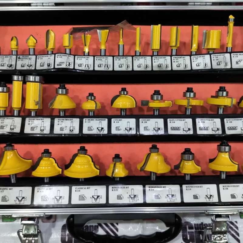 Promo Mata Router Mata Profil Mata Trimmer Set Router Bit Set 35pc ...