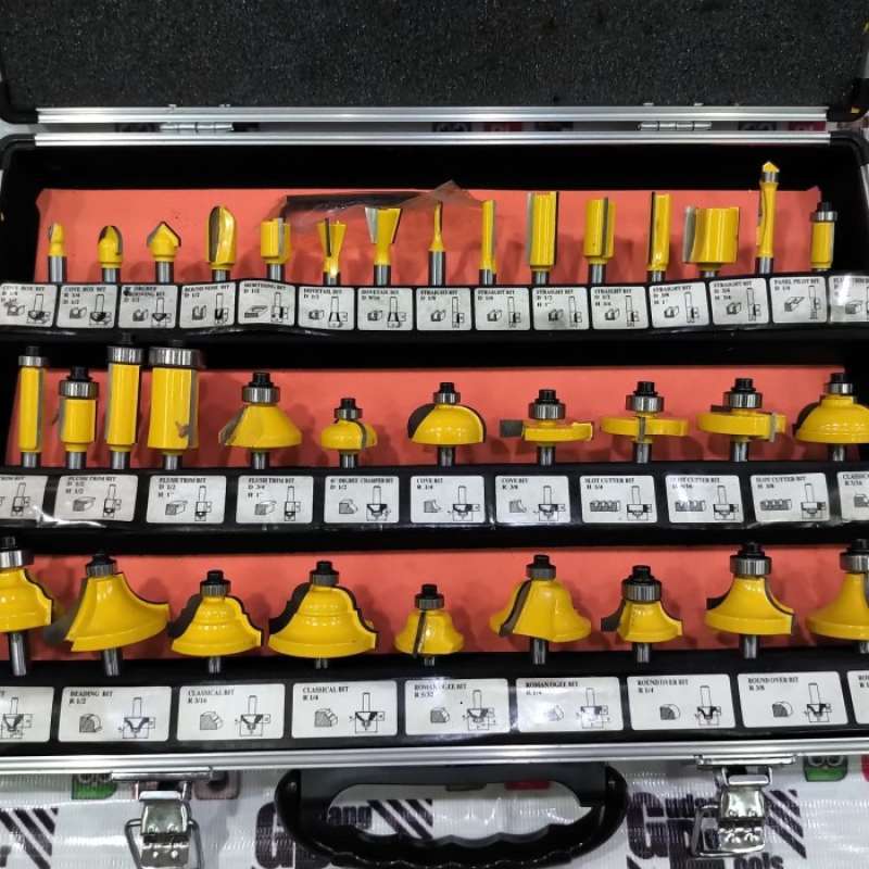 Promo Mata Router Mata Profil Mata Trimmer Set Router Bit Set 35pc ...