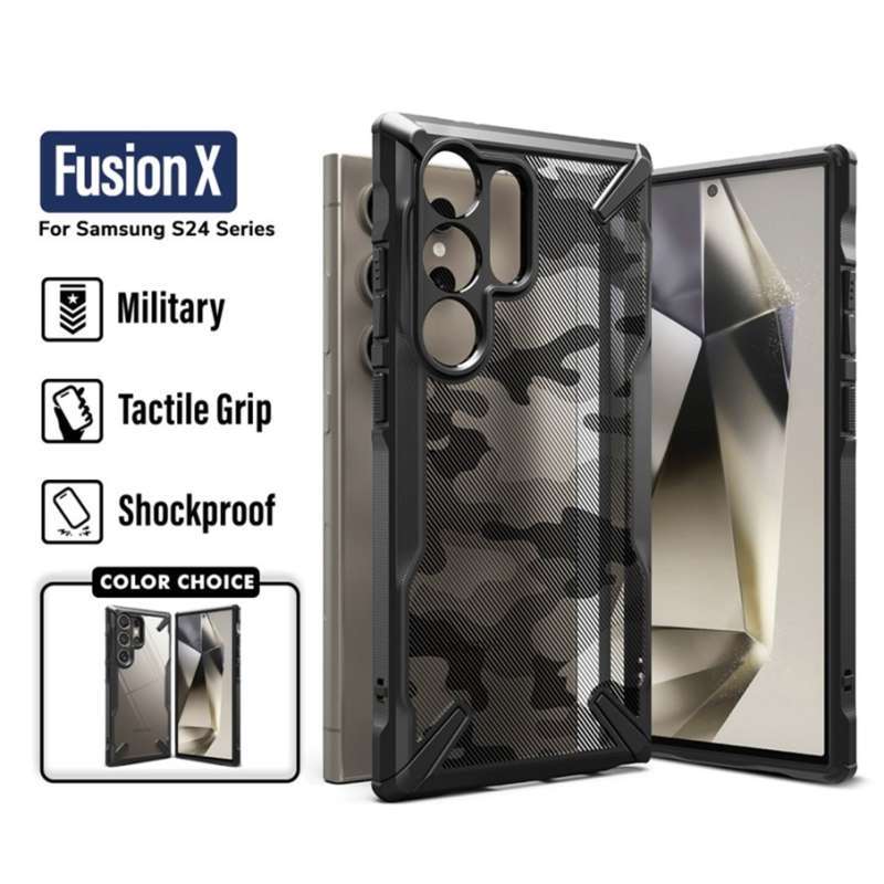 Promo Case Samsung Galaxy S24 Ultra Plus Ringke Fusion X Hybrid Cover