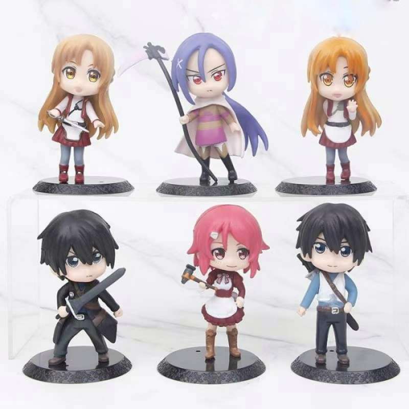 Promo Figure Sword Art Online Kirito Asuna set 6 pcs Diskon 23% di ...