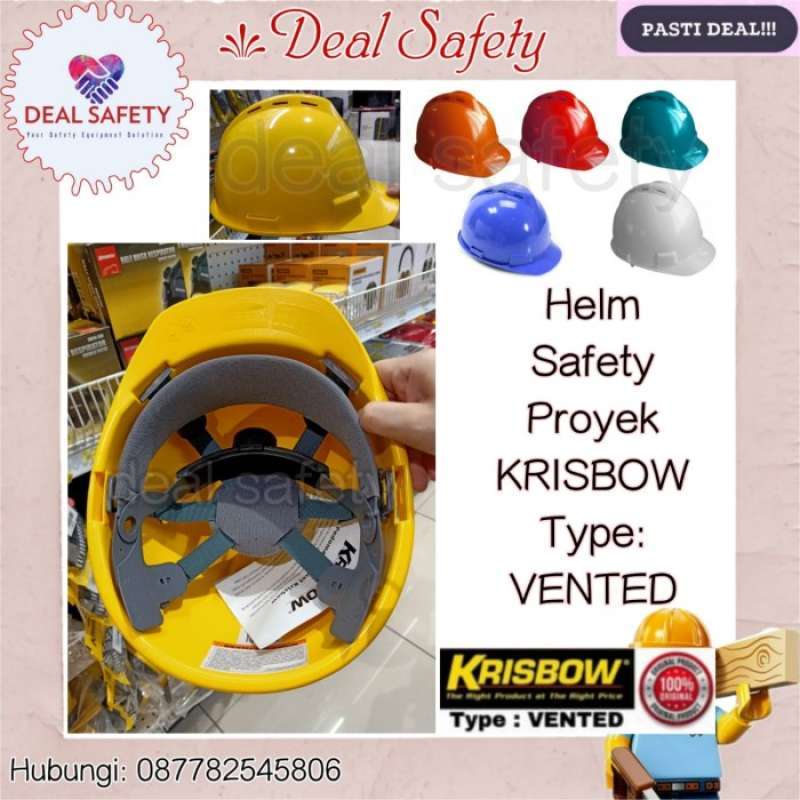 Promo Helm Proyek KRISBOW Type Vented / Safety Helmet KRISBOW Type ...