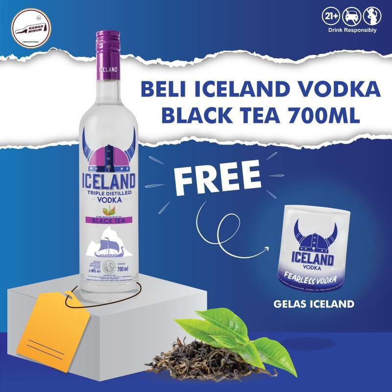 Jual Iceland Vodka Black Tea 700mL FREE Gelas Frosted Iceland di Seller ...