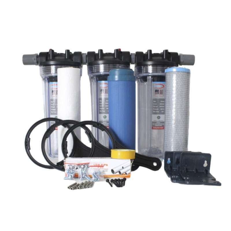 Promo Filter Air Sumur Bor / Zat Besi / Paket Filter 3 Tahap SPC ...