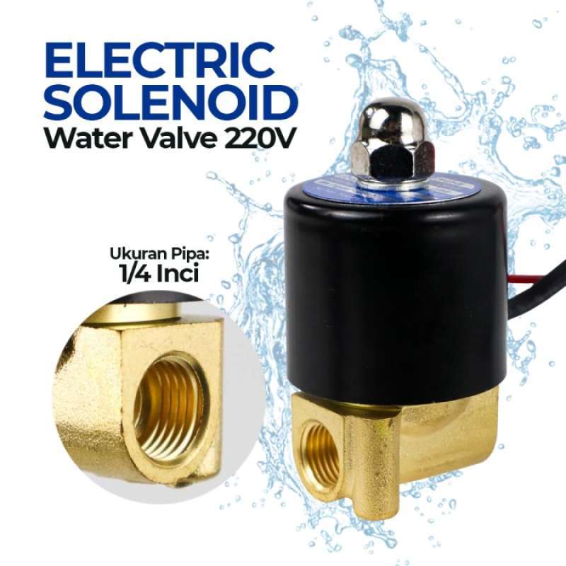 Promo Keran Otomatis Kran Electric Solenoid Water Valve 220v 3/4 1/2 ...