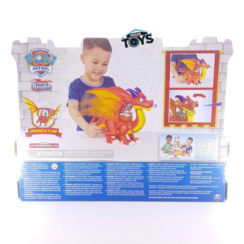 Promo Paw Patrol Rescue Knights Sparks The Dragon And Wings Pup Claw ...