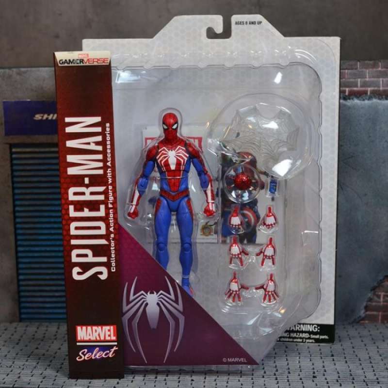 Promo Marvel Select Spider Man PS4 Gamer Verse 7 Action Figure Diskon ...
