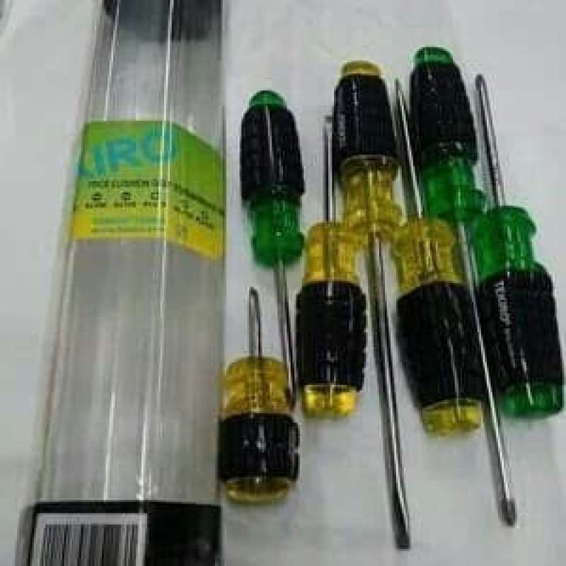 Promo Deskripsi obeng set - + 7 pcs gagang karet Obeng set 7 pcs Diskon ...