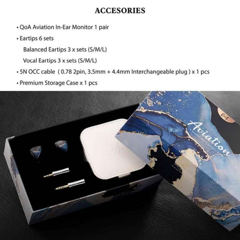Jual Kinera Queen of Audio QOA Aviation 3Knowles BA 1DD Hybrid IEM ...