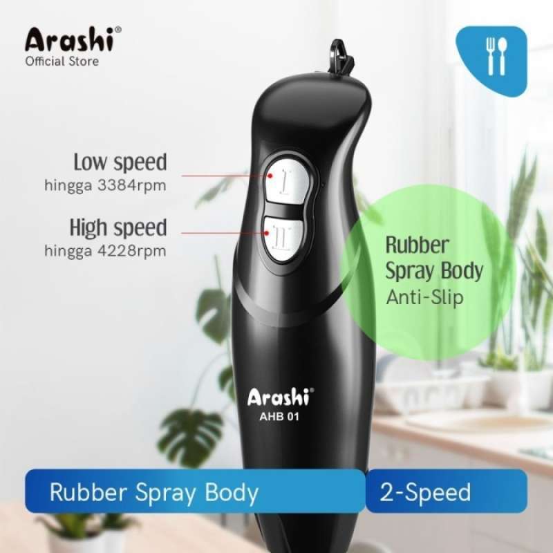Jual Hand Blender Arashi Ahb 01 5in1 Blender Tangan Mixer Chopper ...