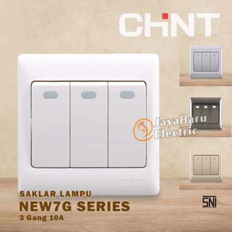 Promo Saklar Chint New7g Triple 3 Gang - Tokosepuluh10 - 1 Way Gold ... Promo Saklar Chint New7g Triple 3 Gang - Tokosepuluh10 - 1 Way Gold ...