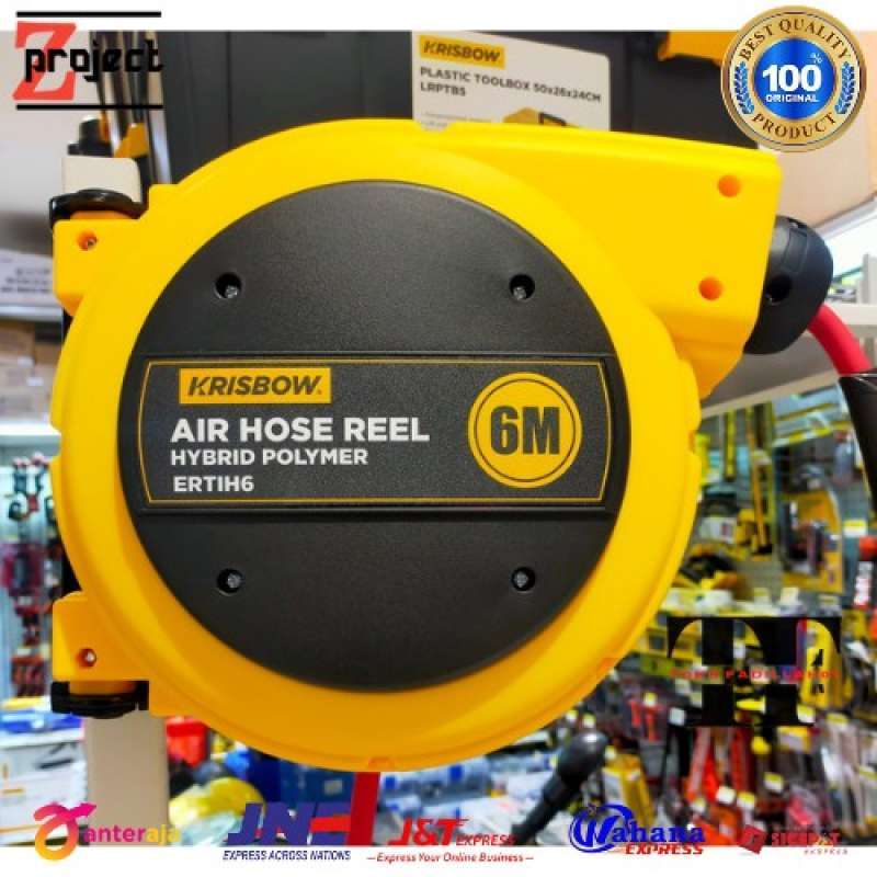 Promo Krisbow Air Hose Reel Gulungan Selang Angin Otomatis 6m/9m/15m ...