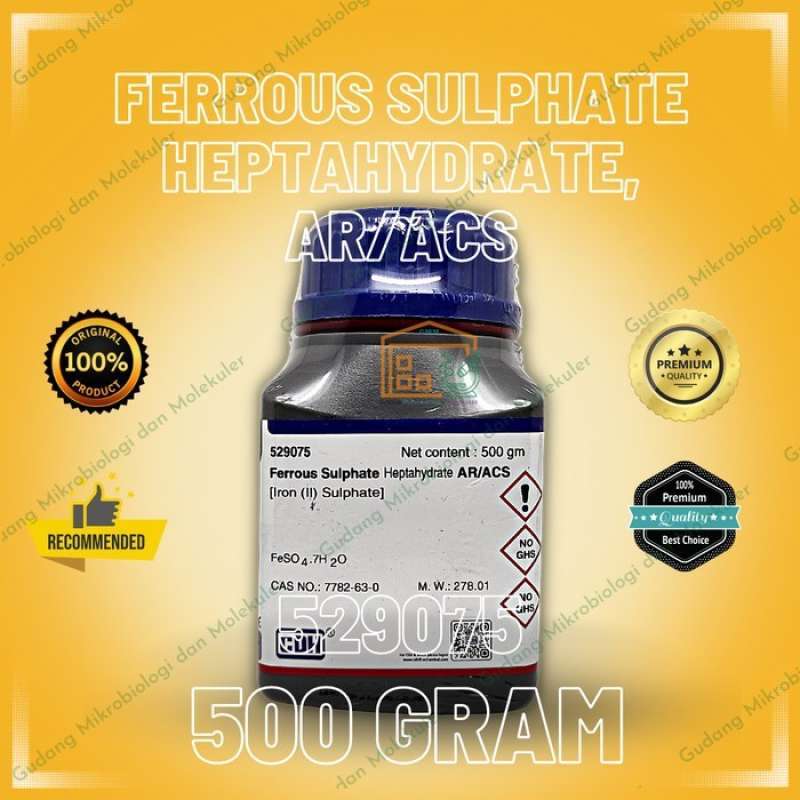 Promo Ferrous Sulphate Heptahydrate Ar/acs 99.5%, 500 G Diskon 9% Di Seller Labindo - Ciomas-2 ...