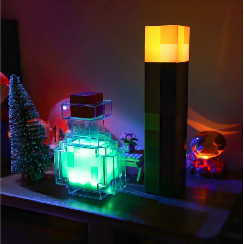 Jual Mojang Thinkgeek Lampu Led Minecraft Potion Bottle Color Changing ...