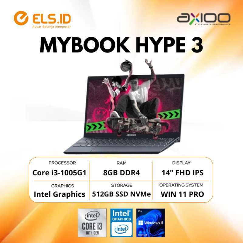 Jual Axioo Mybook Hype 3 Intel Core I3-1005g1 8gb Ssd 512gb - Blue Di Seller Els Computer ...