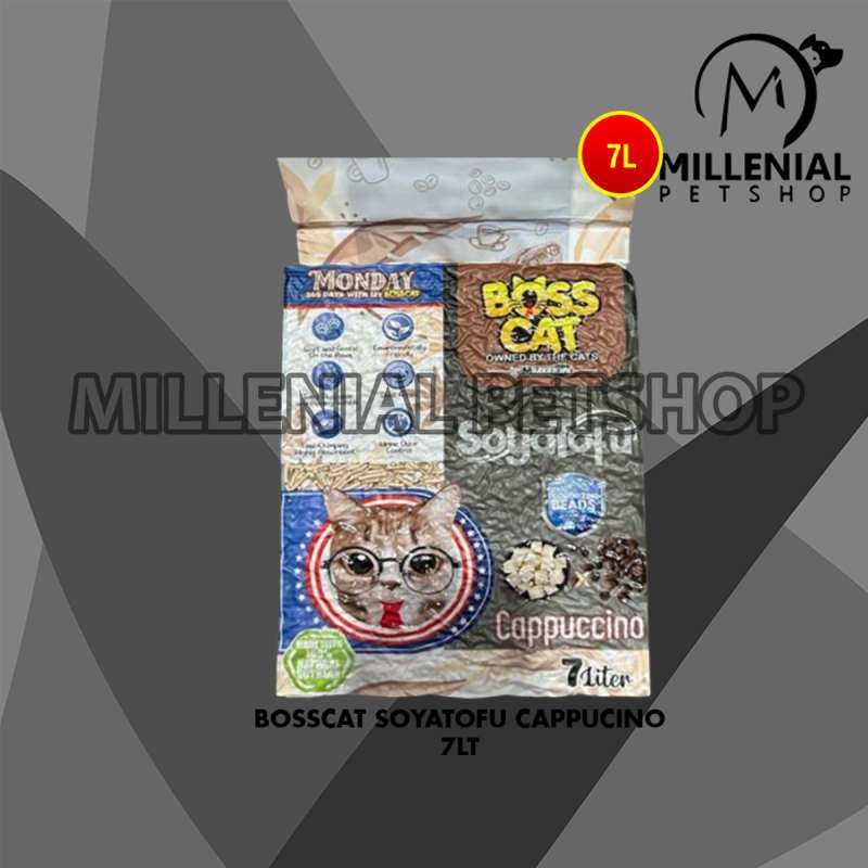 Promo Pasir Kucing Boss Cat Tofu Soya Gumpal Wangi 7 Liter - Gelato ...